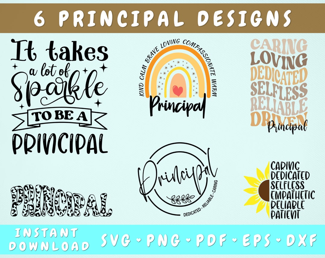 Principal SVG Bundle, 6 Designs, Principal Definition SVG, Principal ...
