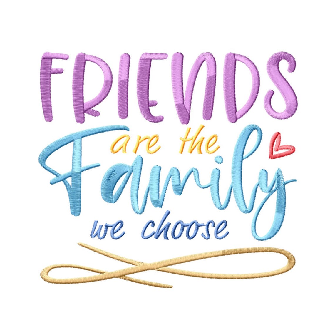 Friendship Quotes Embroidery Designs Bundle - 6 Designs, Friends ...