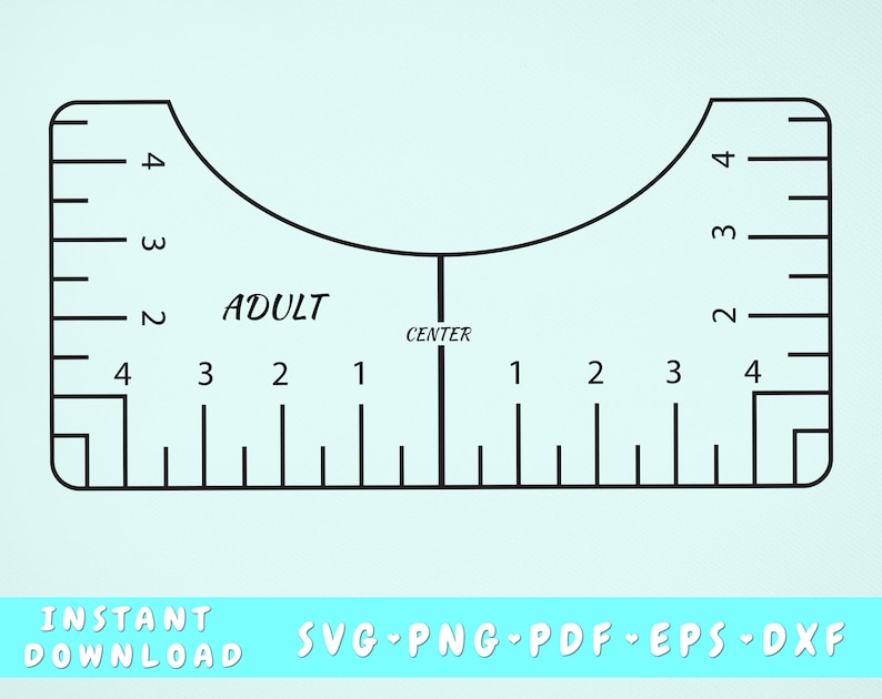 Tshirt Ruler SVG Bundle - 4 Templates, T Shirt Alignment Tool Svg, Png ...