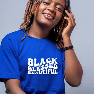 Black Blessed Beautiful SVG, Black Woman Quote SVG, Wavy Text Svg Cut File, Black History Month ...