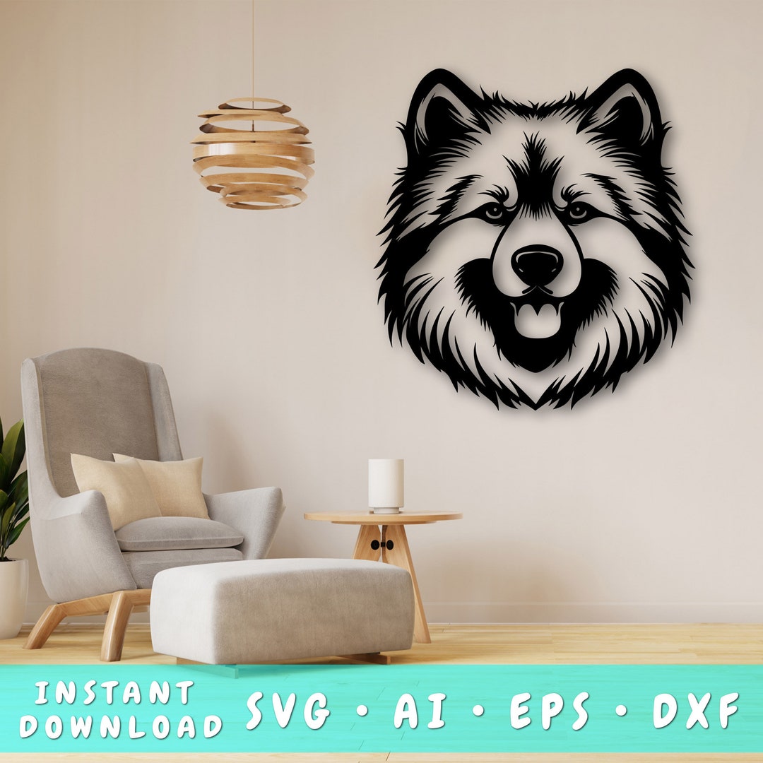 Samoyed Laser SVG Cut File, Samoyed Wall Art SVG, DXF, Eps, Samoyed ...
