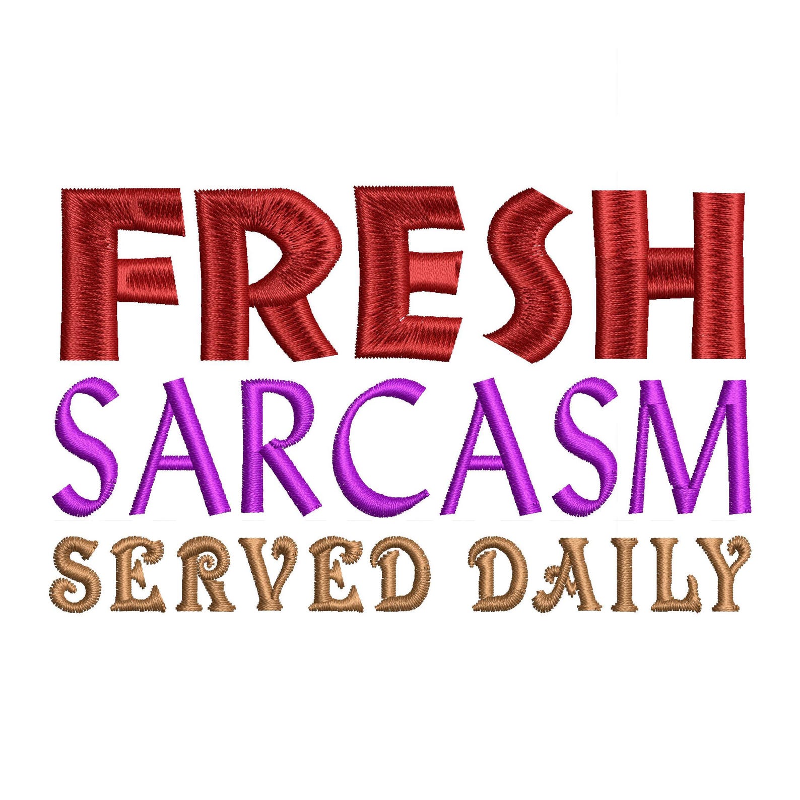 Sarcastic Embroidery Designs Bundle - 15 Designs, Funny Quotes ...