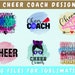 Cheer Coach Sublimation Designs Bundle 6 Cheer Coach PNG - Etsy