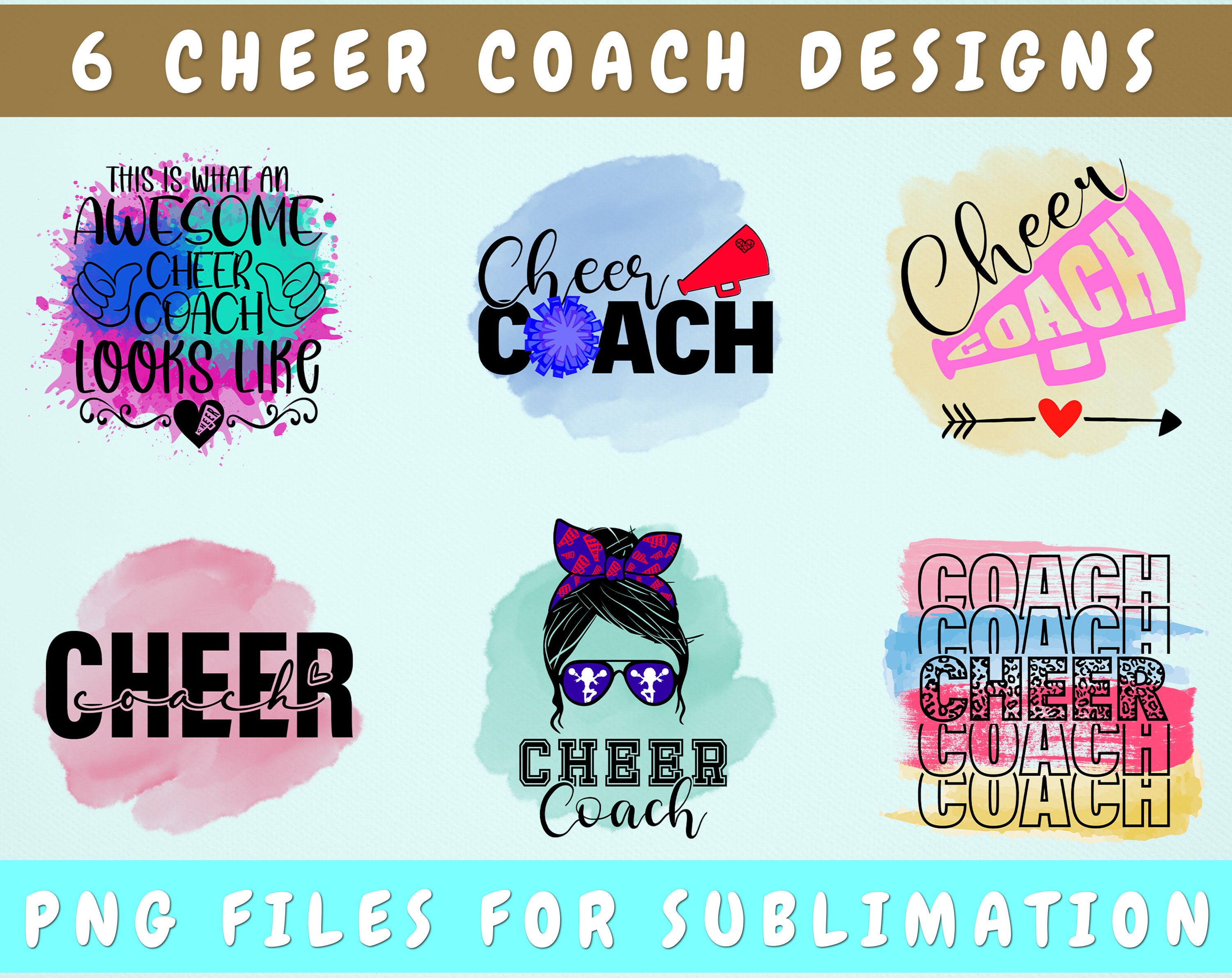 Cheer Coach Sublimation Designs Bundle 6 Cheer Coach PNG - Etsy