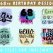 68th Birthday Sublimation Designs Bundle 6 68th Birthday PNG - Etsy