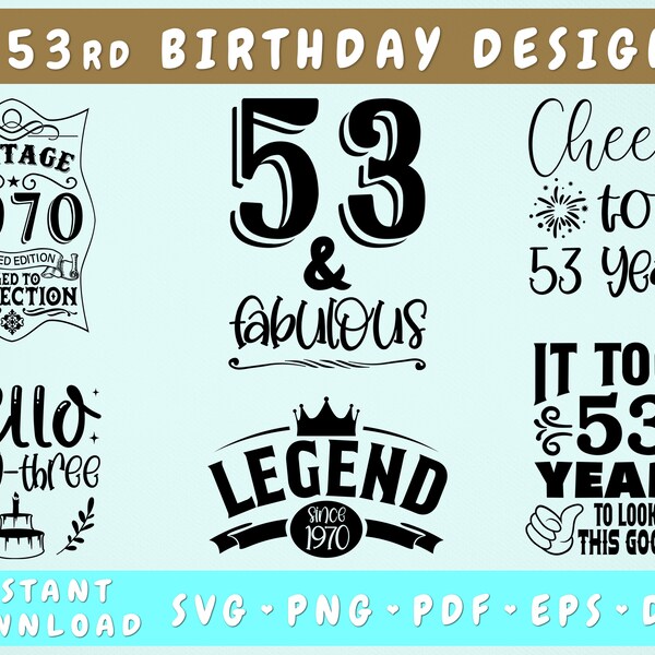 53 and Fabulous Svg - Etsy