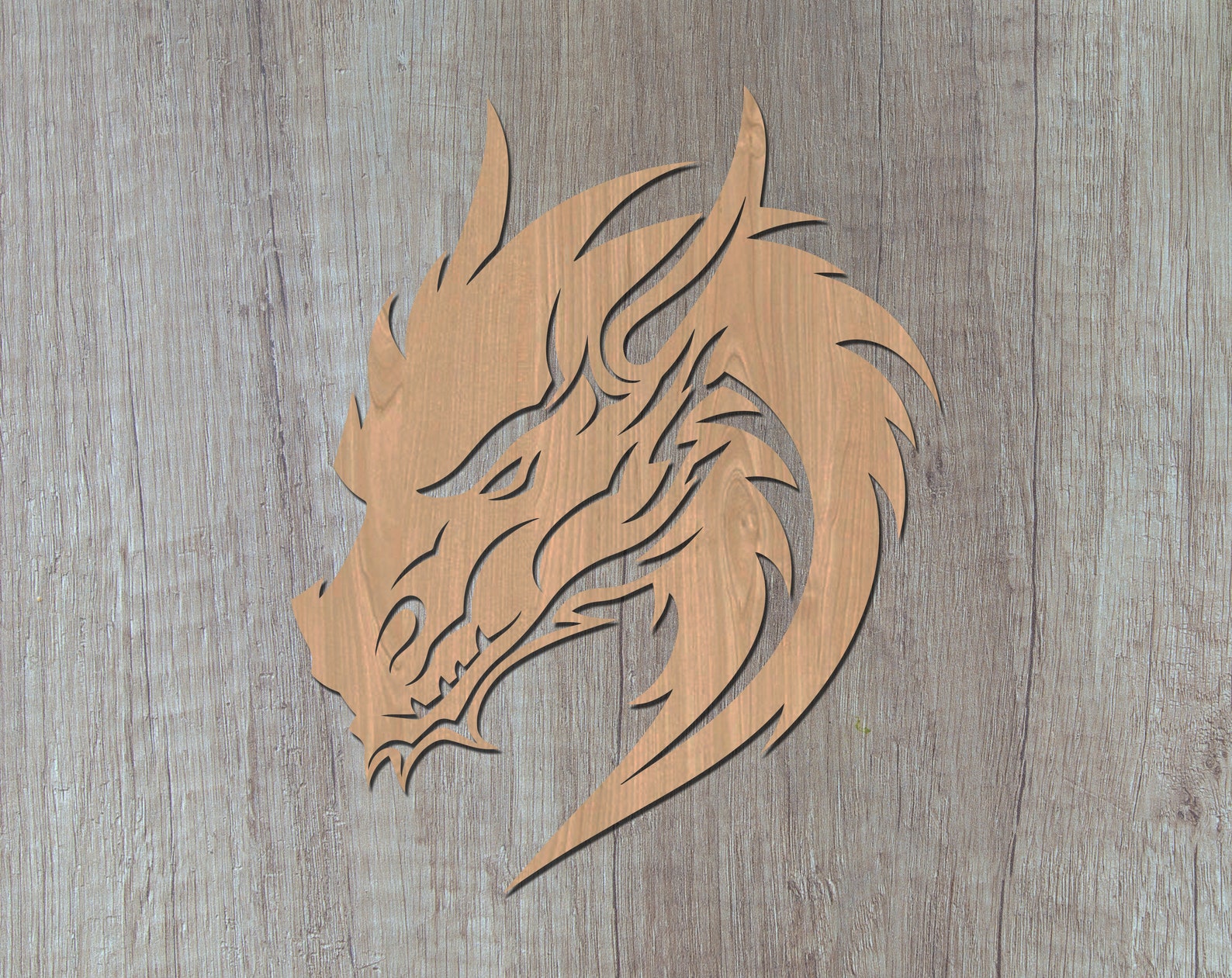 Fichier de coupe Dragon Laser SVG, Art mural Dragon SVG, DXF, Eps ...