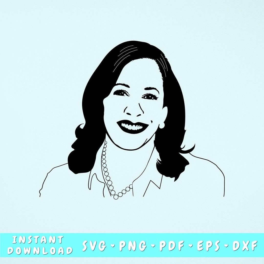 Kamala Harris Svg, Png, Cut File Cricut, Silhouette, Vector Clipart ...