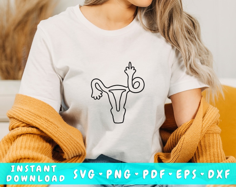 Uterus Middle Finger SVG Funny Uterus SVG Uterus PNG - Etsy
