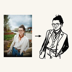Custom SVG Portrait, Personalized Portrait SVG, Convert Jpeg to Svg ...