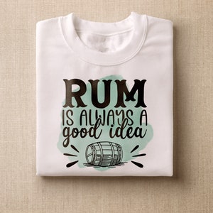 Rum Sublimation Designs Bundle, 6 Rum Quotes PNG Files, Might Be Water ...