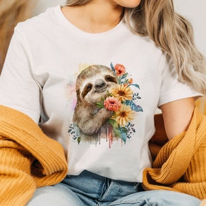 Sloth Sublimation Designs Bundle, 6 Sloth PNG Files, Sloth in ...