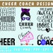 Cheer Coach SVG Bundle, 6 Designs, Cheer Coach Cut Files, Cheer Coach ...