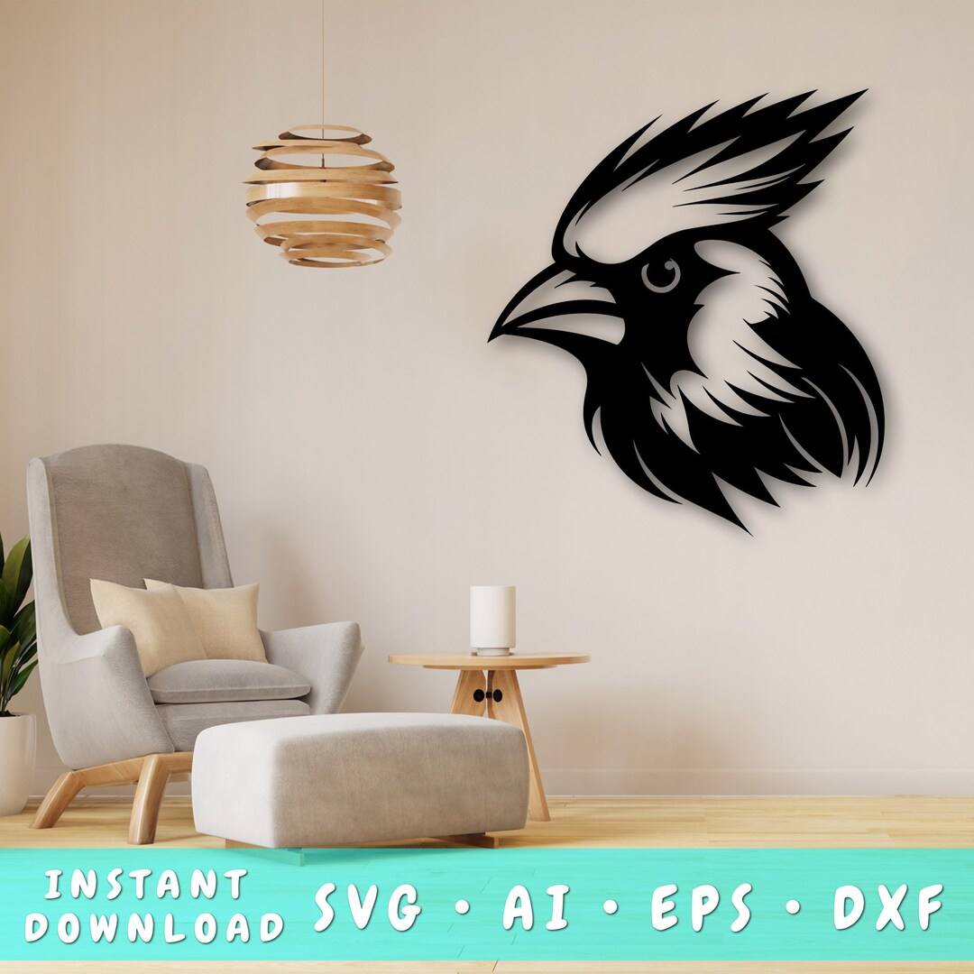 Cardinal Laser SVG Cut File, Cardinal Wall Art SVG, DXF, Eps, Cardinal ...