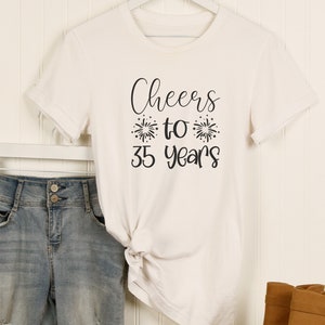 35th Birthday SVG Bundle, 6 Designs, 35th Birthday Shirt SVG, Cheers to ...