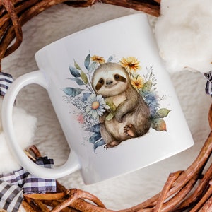 Sloth Sublimation Designs Bundle, 6 Sloth PNG Files, Sloth in ...