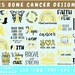 Bone Cancer Awareness SVG Bundle - 25 Designs, Yellow Ribbon SVG, Bone ...