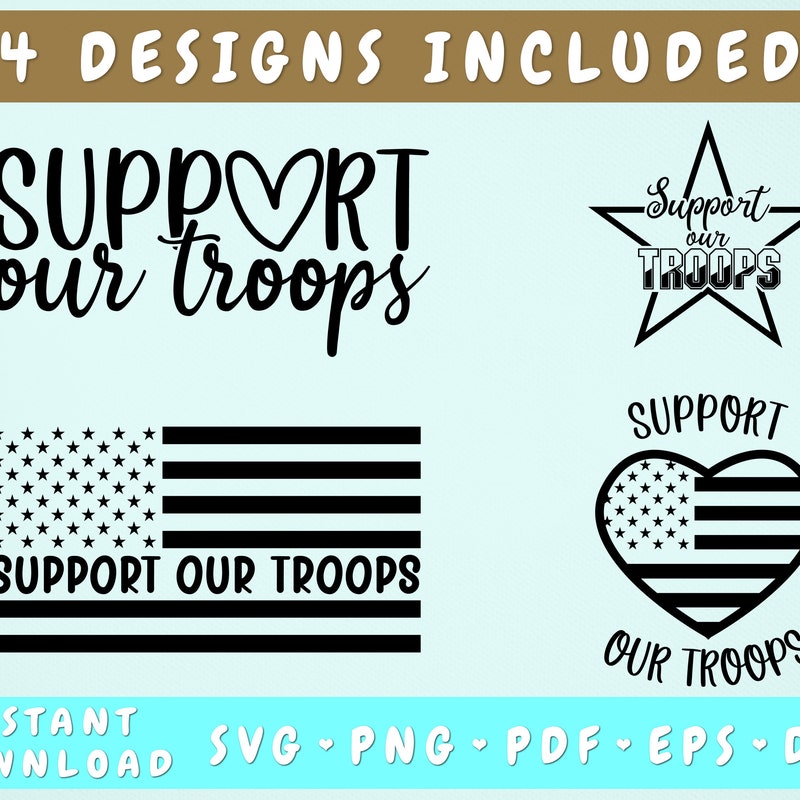 Support the Troops Svg - Etsy