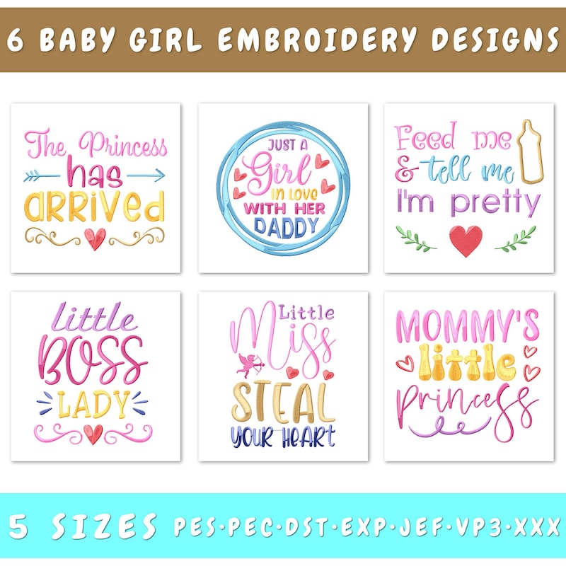 Baby Girl Embroidery - Etsy