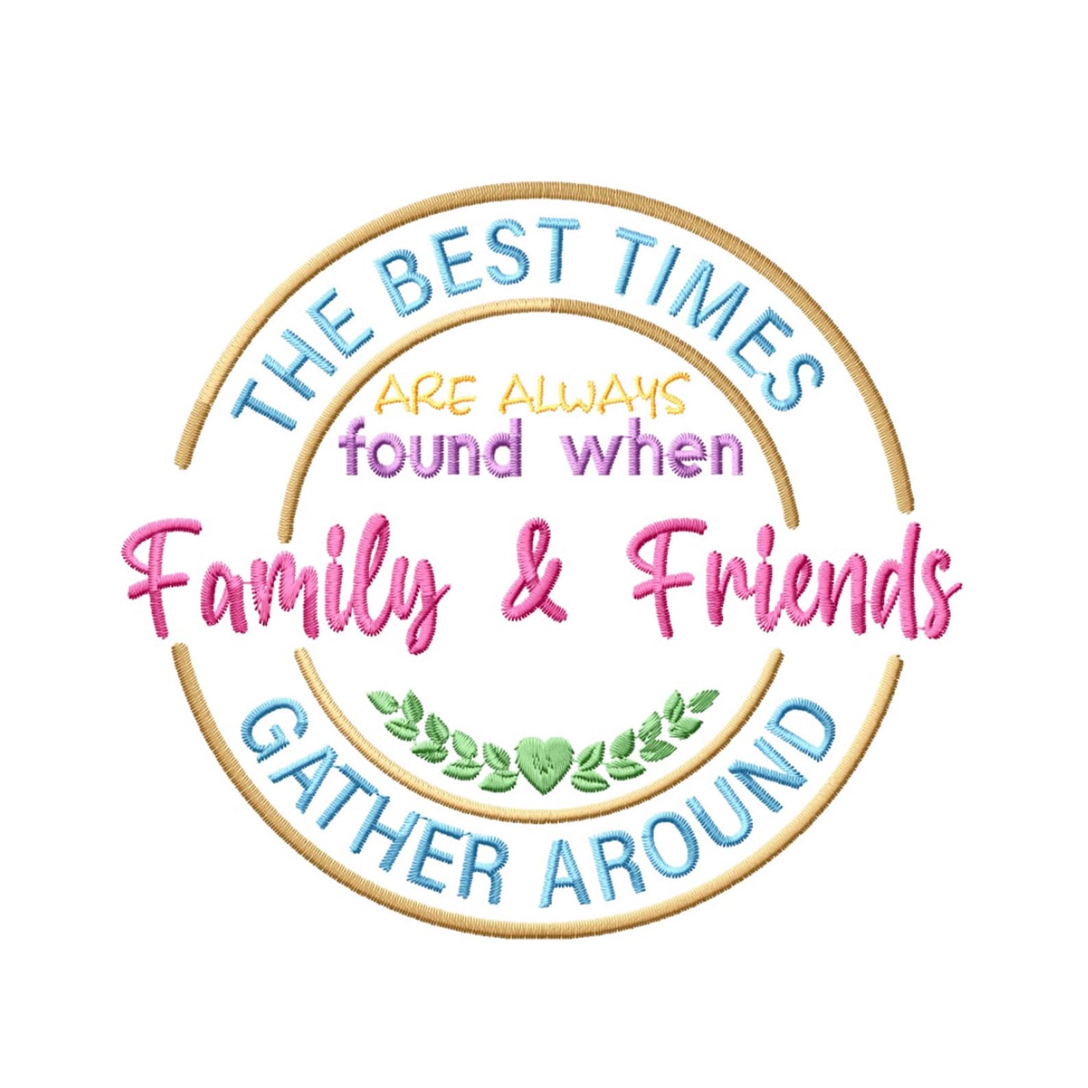 Friendship Quotes Embroidery Designs Bundle - 6 Designs, Friends ...