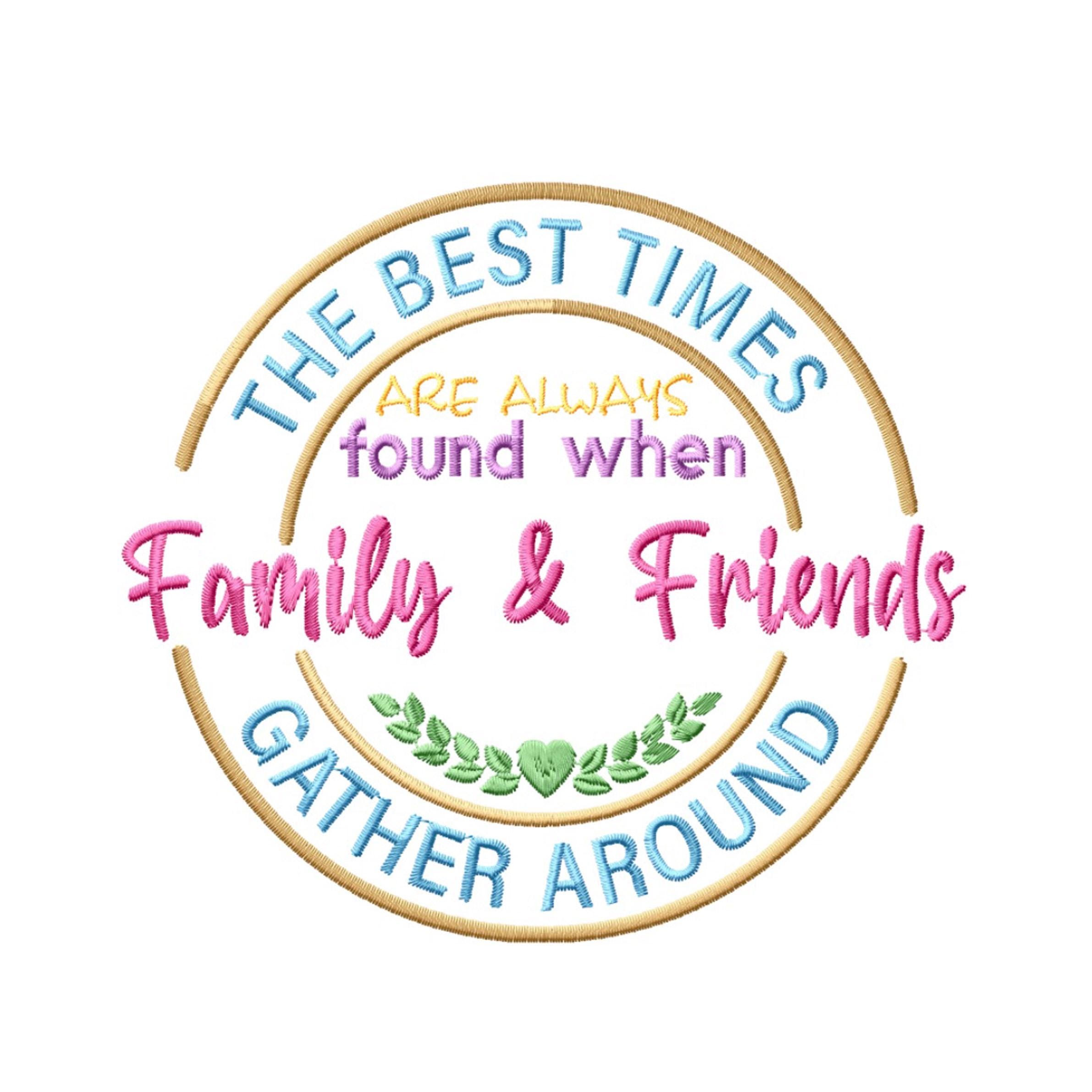 Friendship Quotes Embroidery Designs Bundle - 6 Designs, Friends ...