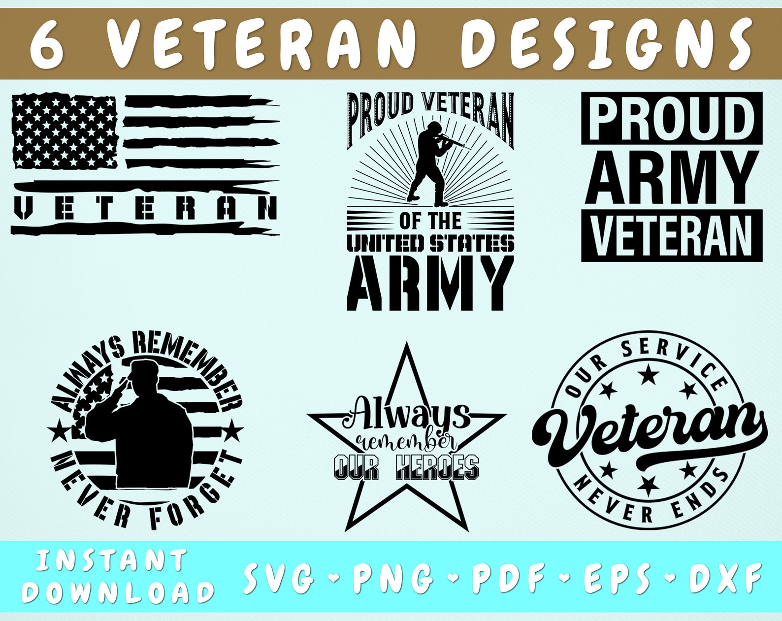 Veteran SVG Bundle 6 Designs Veteran Shirt SVG Proud - Etsy