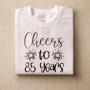85th Birthday SVG Bundle, 6 Designs, 85th Birthday Shirt SVG, Cheers to ...
