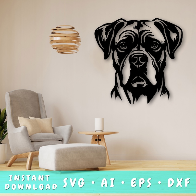 Boxer dog dxf files - Etsy.de