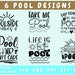 Pool Quotes SVG Bundle 6 Designs Pool Sayings SVG Life is - Etsy