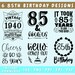 85th Birthday SVG Bundle, 6 Designs, 85th Birthday Shirt SVG, Cheers to ...