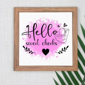 Funny Bathroom PNG Bundle, 6 Designs, Bathroom Sign PNG, Hello Sweet ...