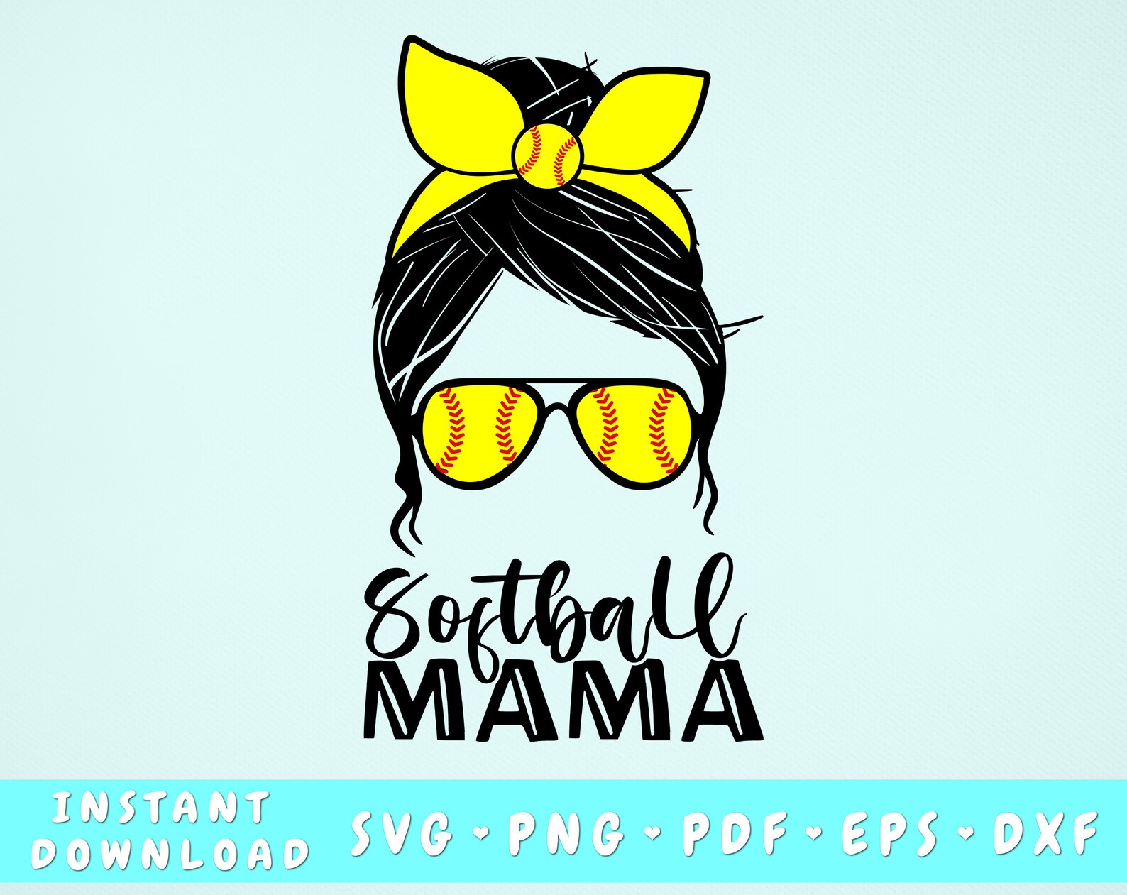 Softball Mama Svg Momlife Svg Softball Mom Life Svg Messy - Etsy
