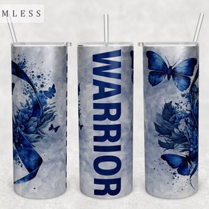 Colon Cancer Warrior Tumbler Wrap, 20oz Skinny Tumbler PNG File ...