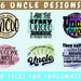 Uncle Sublimation Designs Bundle, 6 Uncle Quotes PNG Files, Uncle the ...