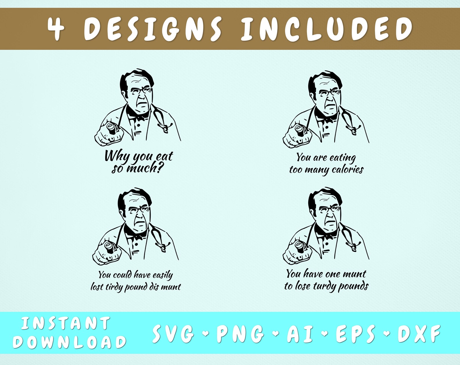 Dr Now Svg 4 Designs, Dr Nowzaradan Funny Svg, Cut Files for Cricut ...