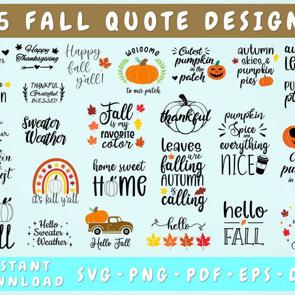 Fall Quote Svg - Etsy