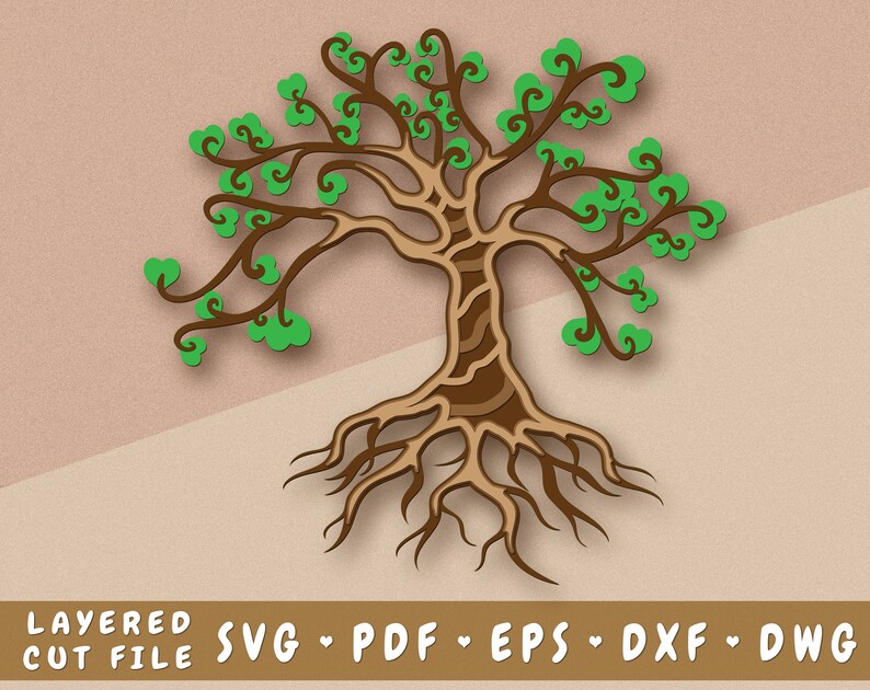 Layered Tree of Life 3D SVG Family Tree SVG Cut File Tree of | Etsy Canada