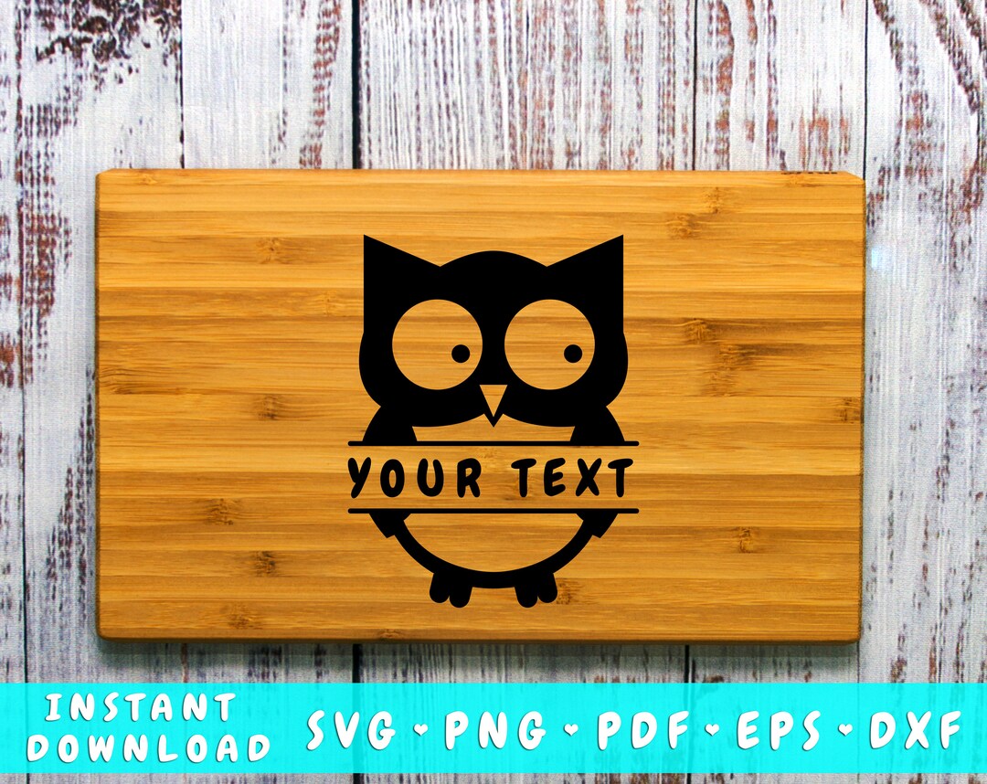 Split Monogram Owl SVG Cut File, Owl Monogram Clipart, Monogram Bird ...