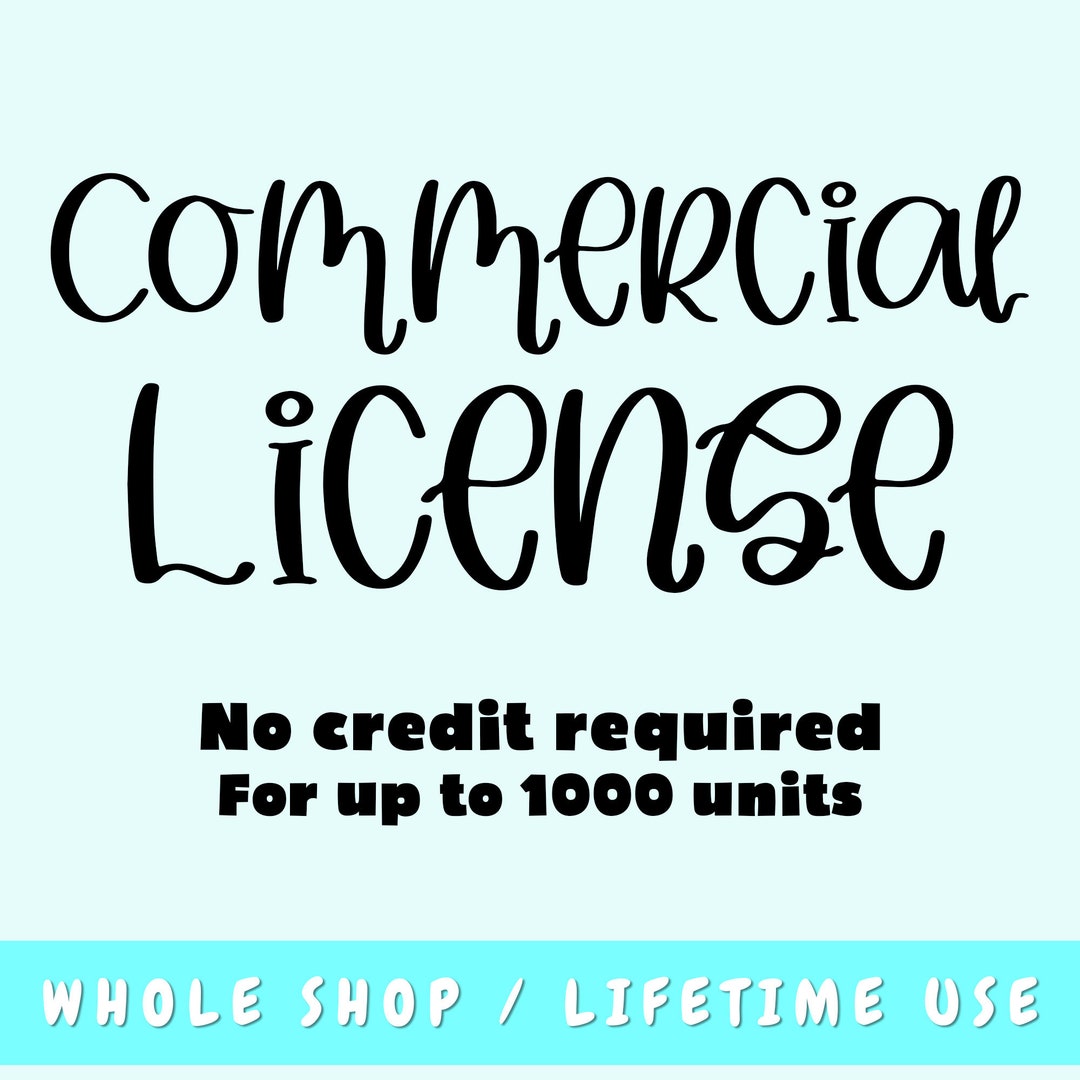 Commercial License on All Designs From Our Shop - Etsy