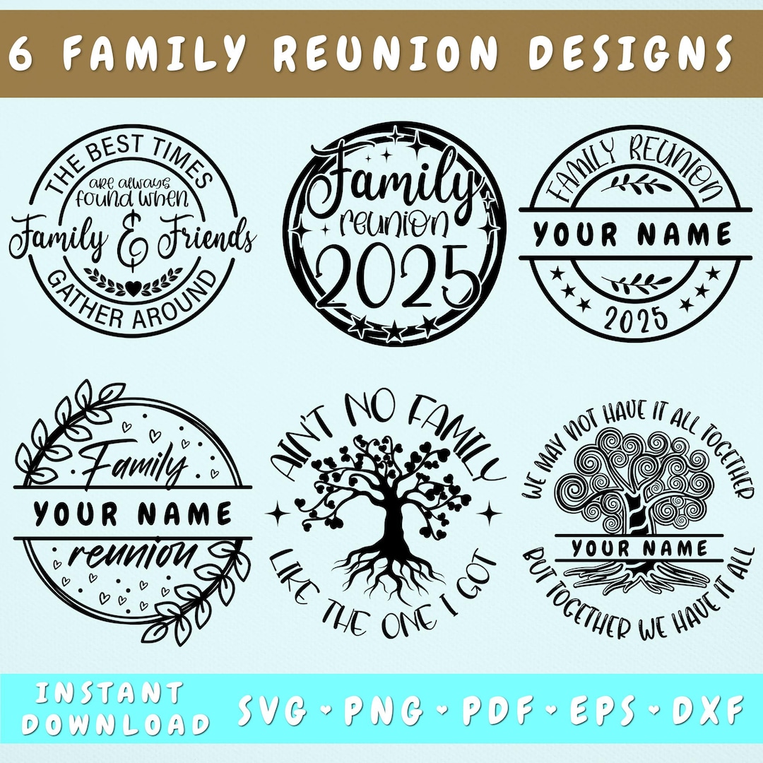 Family Reunion 2025 SVG Bundle, 6 Designs, Family Reunion Shirt SVG ...