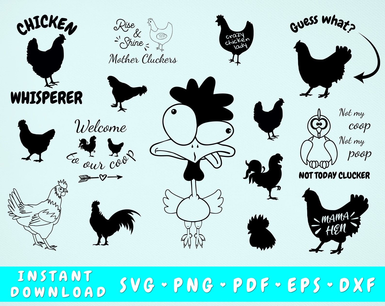 Chicken SVG Bundle 20 Designs Welcome to Our Coop Svg | Etsy