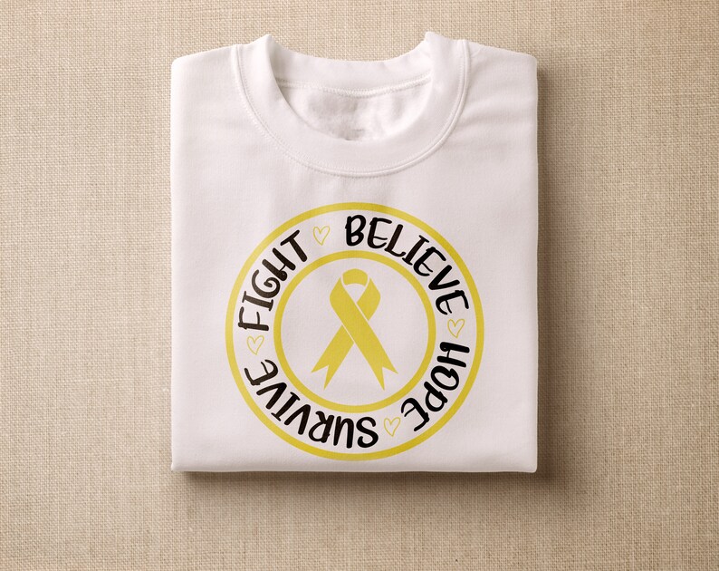 Bone Cancer Awareness SVG Bundle - 25 Designs, Yellow Ribbon SVG, Bone ...