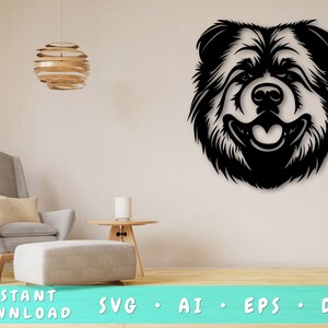 Chow Chow Laser SVG Cut File Chow Chow Wall Art SVG DXF - Etsy