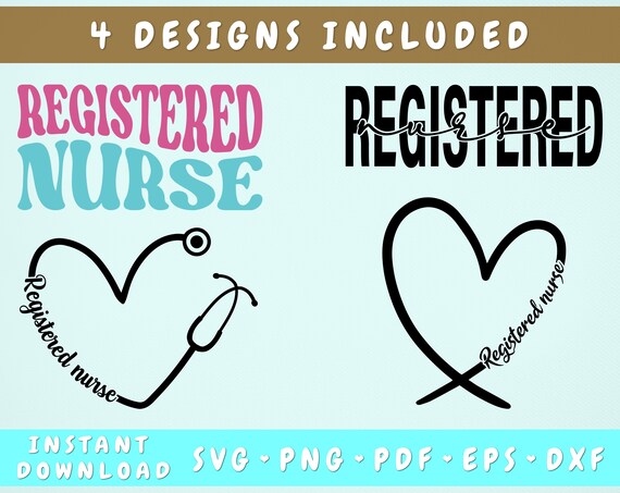 Registered Nurse SVG Bundle RN SVG Cut Files Nurse | Etsy