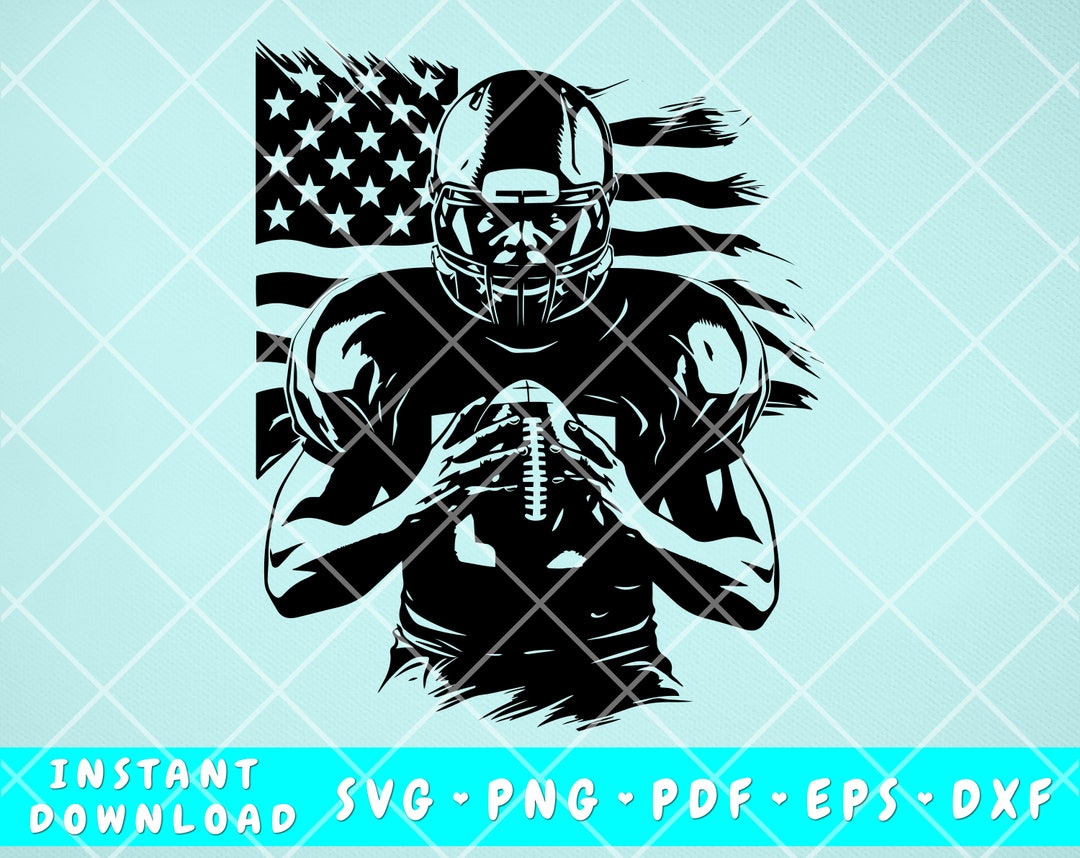 Football Player SVG, American Football Fan SVG, Football Svg, Png ...
