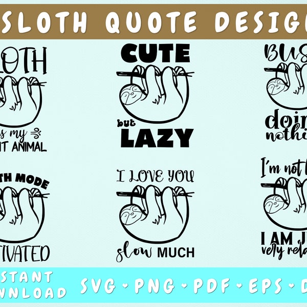 Funny Sloth Sayings - Etsy