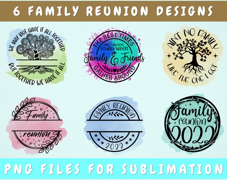 Family Reunion Sublimation Designs Bundle 6 Family Reunion - Etsy
