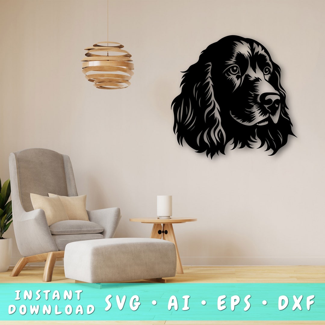 Boykin Spaniel Laser SVG Cut File, Boykin Spaniel Wall Art SVG, DXF ...