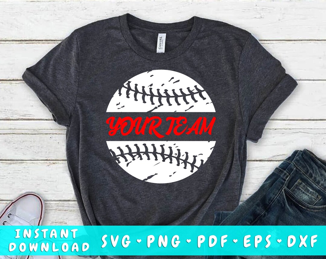Baseball Split Monogram SVG, Baseball Fan Svg, Distressed Baseball SVG ...