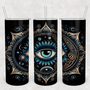 Evil Eye Tumbler Wraps Bundle, 5 Designs, 20oz Skinny Tumbler PNG Files ...